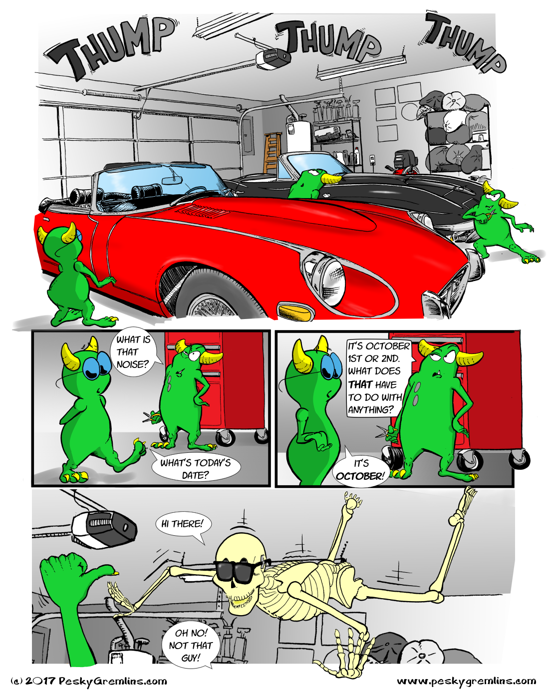Pesky Gremlins Comic 255 – Grand Entrance - Pesky Gremlins
